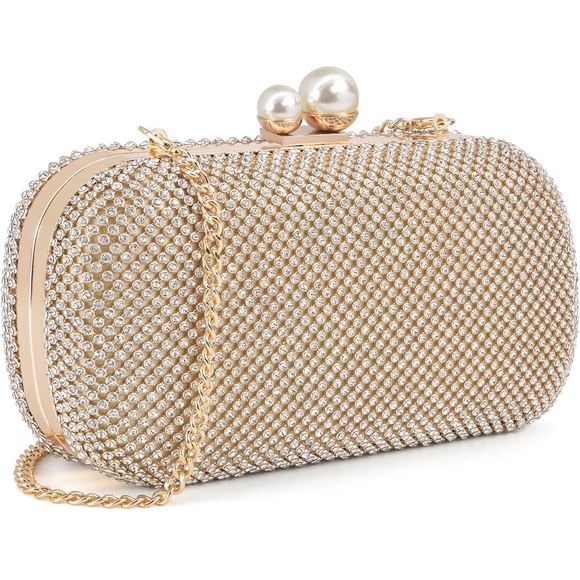 sumnn | Bags | Glamorous Gold And Silver Crystal Clutch | Poshmark